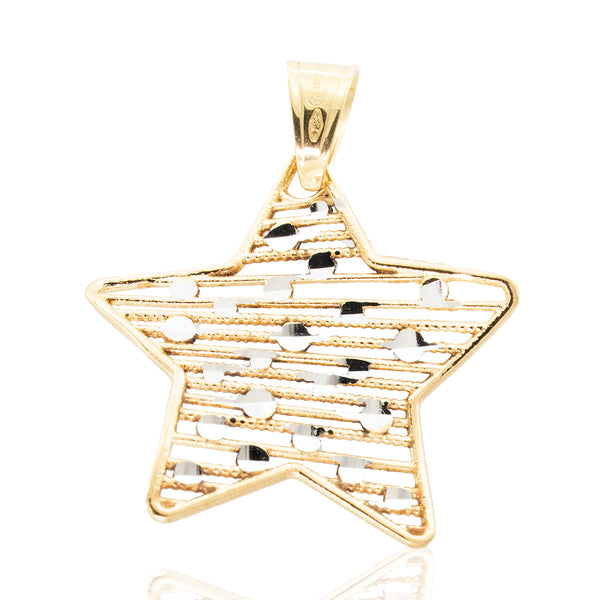 Pendente Stella in Oro 2 Colori - Gioielleria Amadori